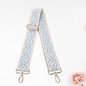 GINJKGO Purse Straps Replacement Crossbody - Wide Bag Straps for Purses, Changeable Shoulder Strap for Women Guitar Style Multicolor Pattern (Wide:2'''')Medium
