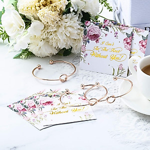 Hicarer 10 Pcs Wedding Bridesmaid Bracelet for Women Bridesmaids Gifts for Proposal Knot Cuff Bangle Knot Bridesmaid Bracelets