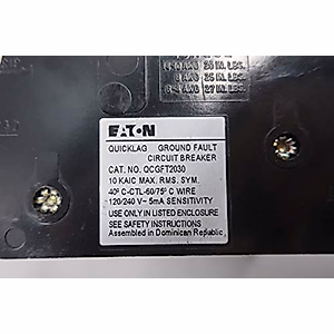 EATON QCGFT2030 QUICKLAG Ground Fault Circuit Breaker 2P 30A 120/240V-AC