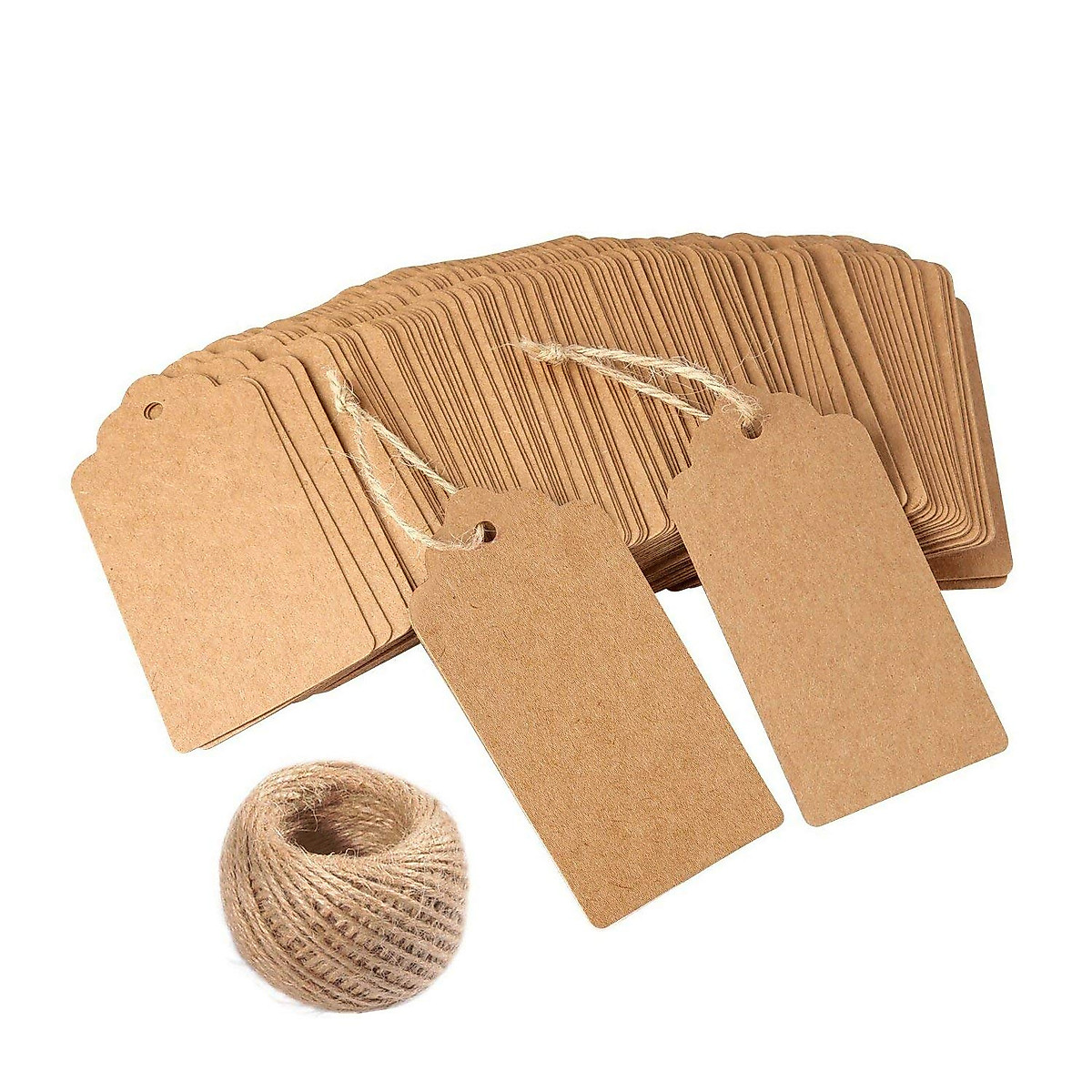 120 Kraft Gift Tags for Weddings & DIY Crafts | Bransio