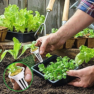 JOLINTAL 120Pcs Hydroponic Garden Accessories Pod Kit, Indoor Garden Accessories, with Transparent Lid, 30 Planting Sponges, 30 Planting Baskets, 30 Seed Labels, 30 Planting Domes, Planting Sponge Set