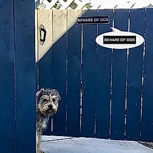 Beware of Dog Sign Aluminum Not Responsible Warning Caution Dog Sign Rust Resistant Weatherproof Sign for Yard Garden Indoor Outdoor Use, 3 x 12 Inch