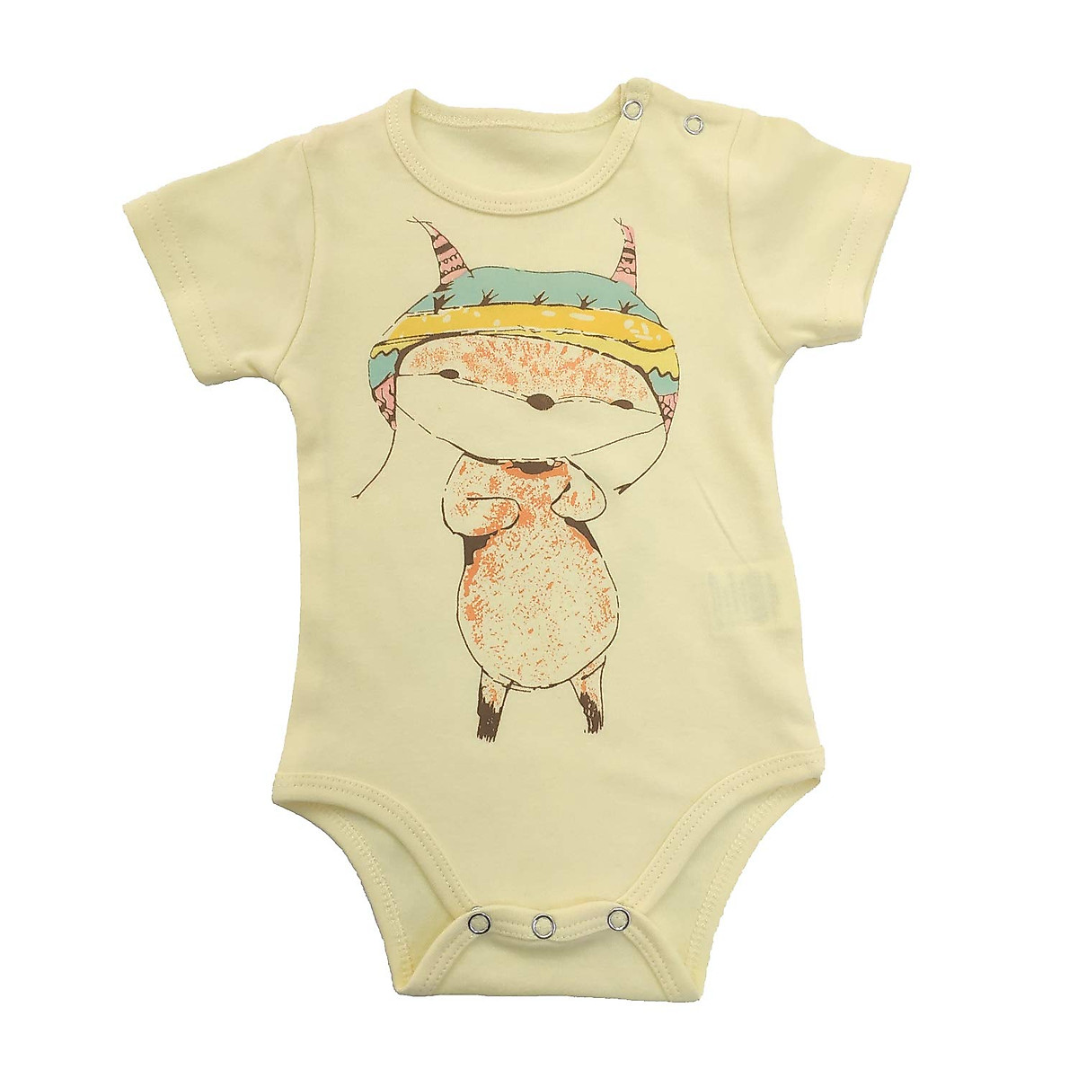 FLORNO Baby Bodysuits 5-Pack – 100% Pure Cotton Short Sleeve Onesies for Newborns and Infants, Unisex Baby Clothes (12-18 Months)