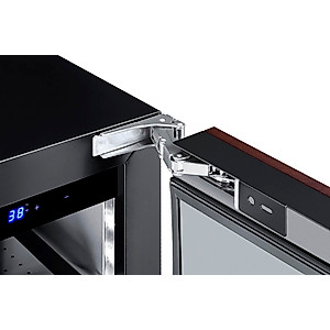 Summit Appliance ASDS1523IF 15" Wide Built-In All-Refrigerator, ADA Compliant, Black Cabinet, Stainless Steel Door, Digital Controls, Open Door Alarm, Frost-free Operation, Panel NOT Included