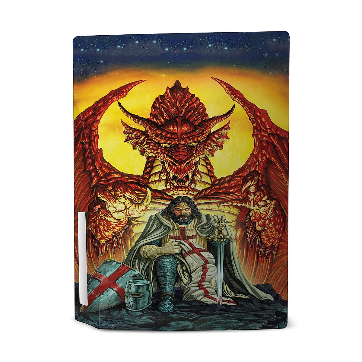 Head Case Designs Officially Licensed Ed Beard Jr Knight Templar Friendship Dragons Vinyl Faceplate Gaming Skin Decal Compatible With Sony PlayStation 5 PS5 Disc Edition Console & DualSense Controller
