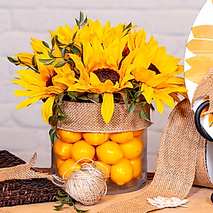 Morex Ribbon Burlap Wired Ribbon, 4" x 10 Yd, Natural (Pack of 2)