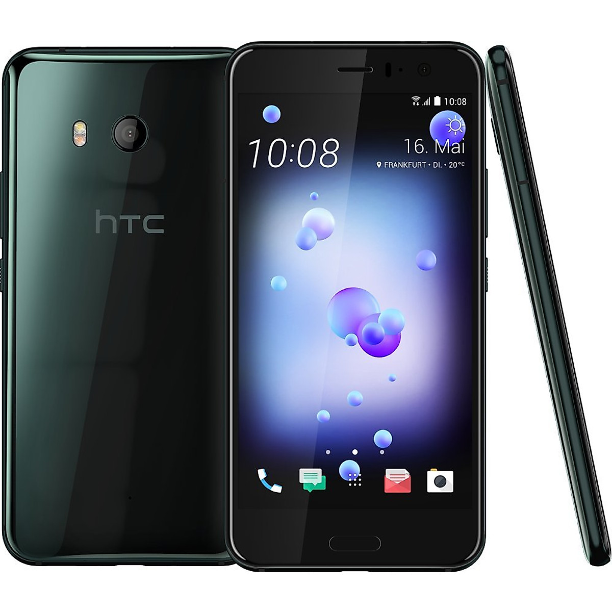 HTC U11 Dual-SIM 64GB (GSM Only, No CDMA) Factory Unlocked 4G/LTE Smartphone (Brilliant Black) - International Version
