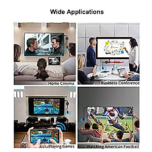 Hatuge Wireless HDMI Display Dongle, 4K Ultra HD WiFi Adapter Streaming Video Receiver Compatible with iPhone/iPad/iOS/Android/PC/Tablet/Windows/Mac OS to HDTV/Monitor/Projector