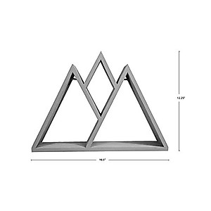 GSM Brands Mountain Shelf - Rustic Geometric Home Decor for Bedroom Living Room and Beyond (16.5 Inches X 12.25 Inches)
