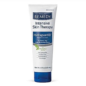 Medline Remedy Intensive Skin Therapy Hydraguard-D Silicone Barrier Cream, Nourishing and Soothing, 4 Ounce.