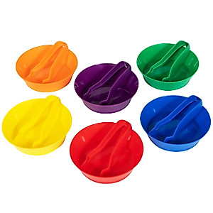 edxeducation Sorting Bowls & Tweezers - Set of 12 - 18m+ - 6 Colors - Counting and Sorting Toy for Toddlers - Early Math and Fine Motor Skills