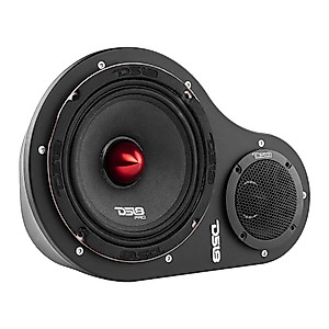 DS18 EN6P Universal Speaker Pods Bundle - 1 Set Left & Right Kick Panel + 2X 6.5 Midrange Speakers + 2X 1 Super Bullet Marine Tweeters - Great for Slingshot, SXS, Motorsports & ATV/UTV