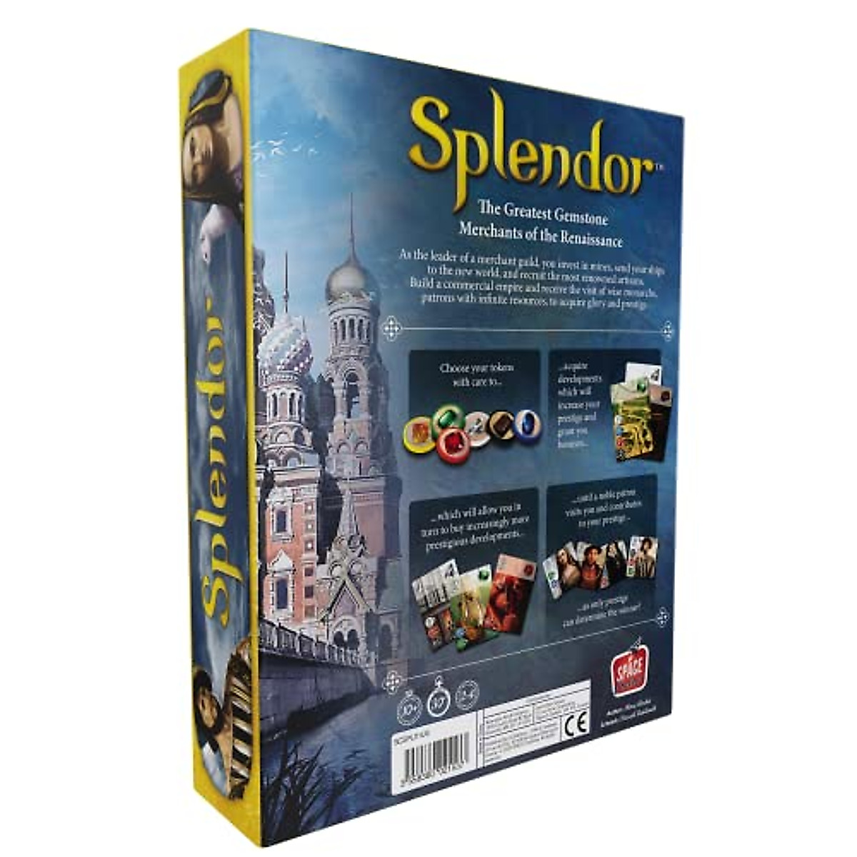 Splendor Board Game (Base Game) - Strategy Game for Kids and Adults, Fun Family Game Night Entertainment, Ages 10+, 2-4 Players, 30-Minute Playtime, Made by Space Cowboys