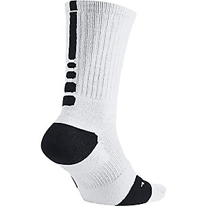 Nike Dri-Fit Elite Basketball Socks (Medium, White/Black/(Black))
