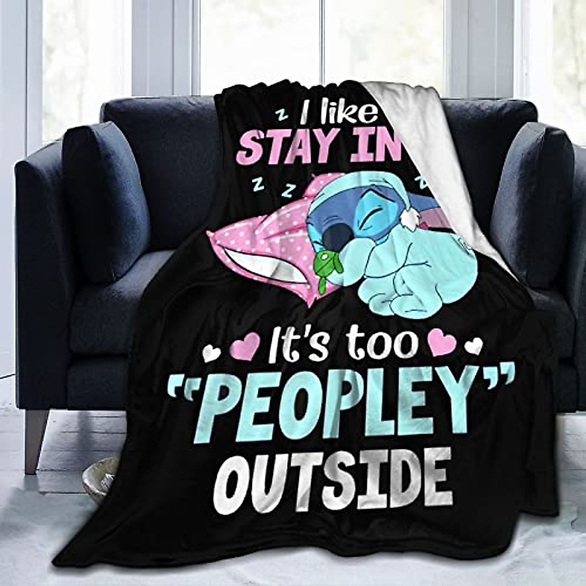 MANMAT Cartoon Throw Blanket Lightweight Cozy Couch Bed Super Soft and Warm Flannel Fleece Microfiber Throws Blankets for All Seasons 50''x40''