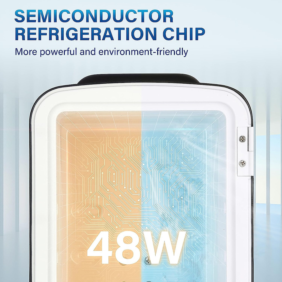 HealSmart Portable Mini Fridge, 4 Liter 6 Can Cooler and Warmer Compact Refrigerators 100% Freon-Free & Eco Friendly for Drinks, Food, Medications, 4L, Black