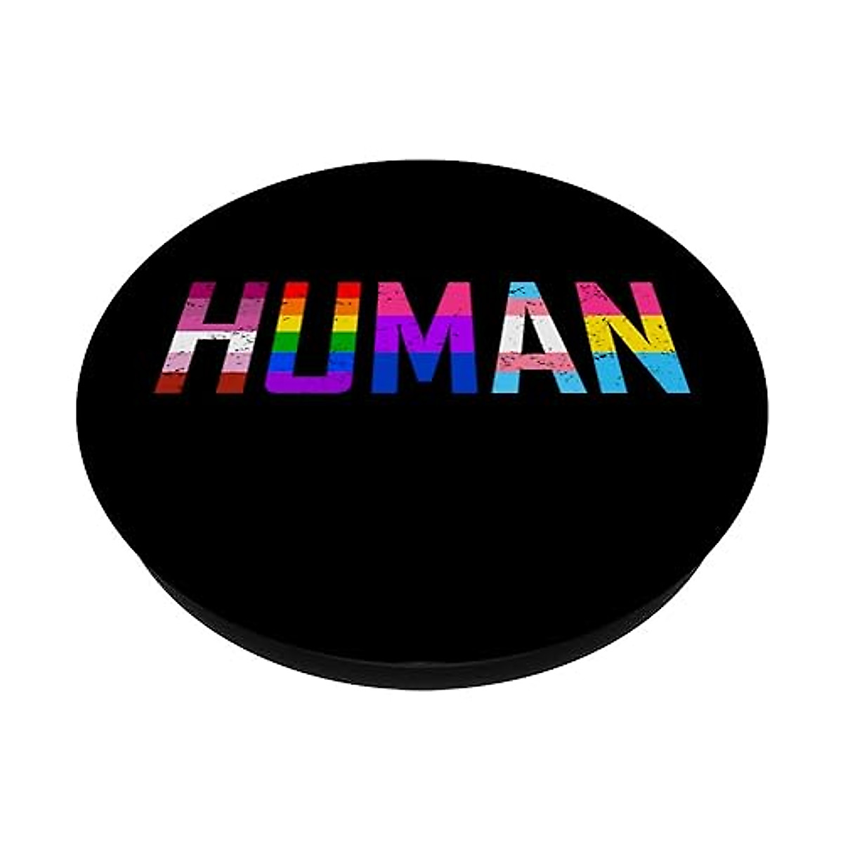 HUMAN Flag LGBT Shirt Gay Pride Month Transgender PopSockets Standard PopGrip