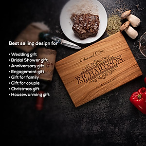 Stylish Swirl Personalized Engraved Cutting Board- Wedding Gift, Anniversary Gifts, Housewarming Gift,Birthday Gift, Corporate Gift, Award, custom13