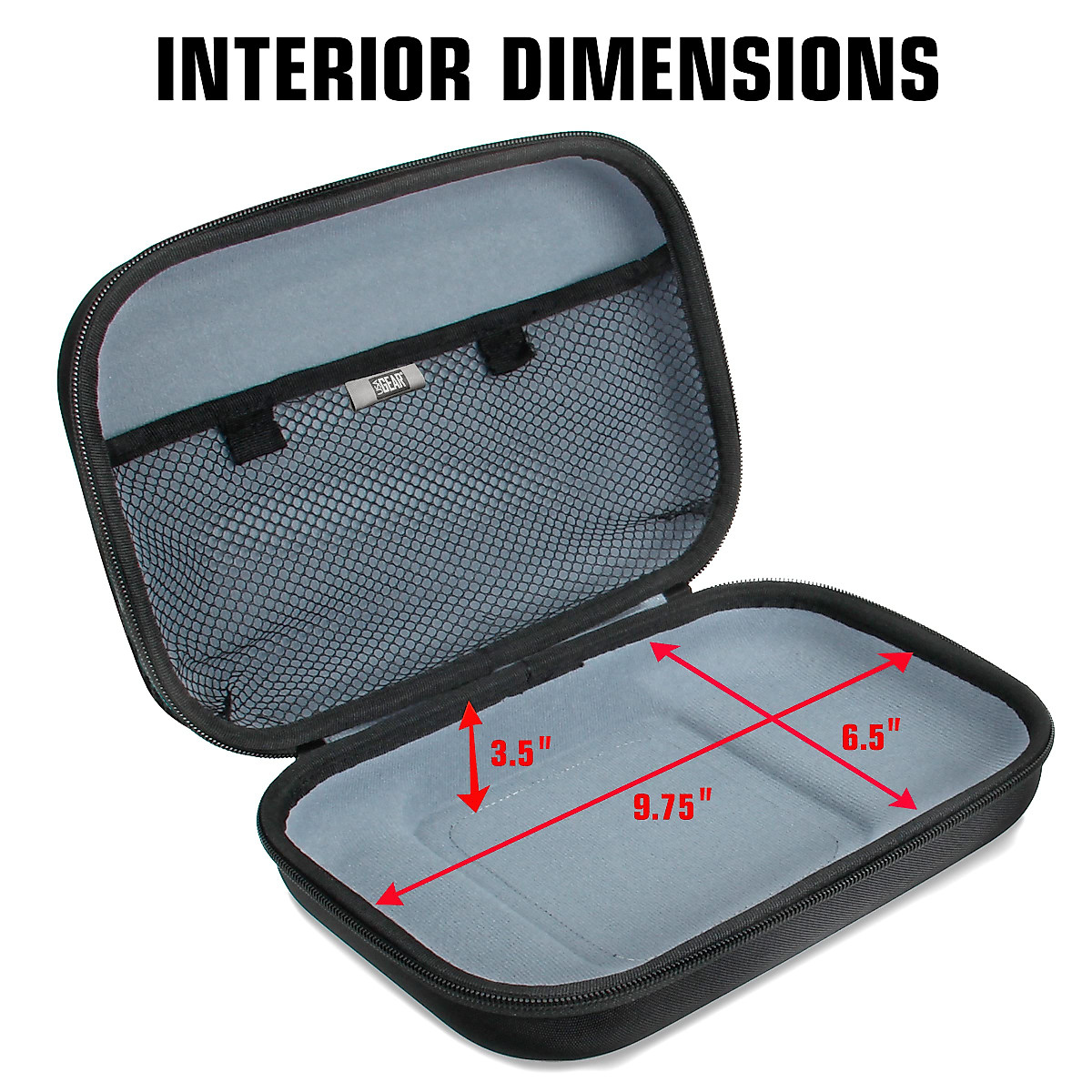 USA GEAR Square Terminal Case Compatible with Square Terminal Cash Register, Printer Paper, and Card Reader Accessories - Water Resistant Exterior and 3 Removable Pouches - Black