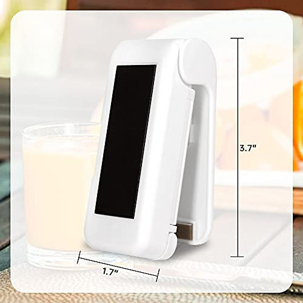 QianHeng Mini Bag Sealer,Portable Plastic Bag sealer,Handheld Mini Heat Sealer for Chip、Snack Fresh Bag、Food Storage, White