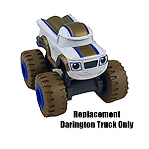Replacement Parts for Fisher-Price Launch and Stunts Hauler - GYD04 ~ Inspired by Blaze and The Monster Machines ~ Replacement Darington Truck ~ White with Gold and Blue Accents