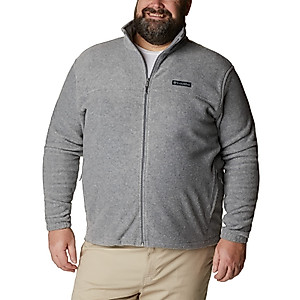 Columbia Men's Steens Mountain 2.0 Full Zip Fleece Jacket, Light Grey Heather, Medium
