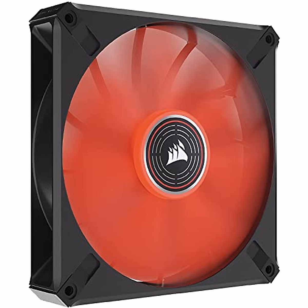 CORSAIR ML140 LED Elite, 140mm Magnetic Levitation Red LED Fan with AirGuide, Single Pack, Black