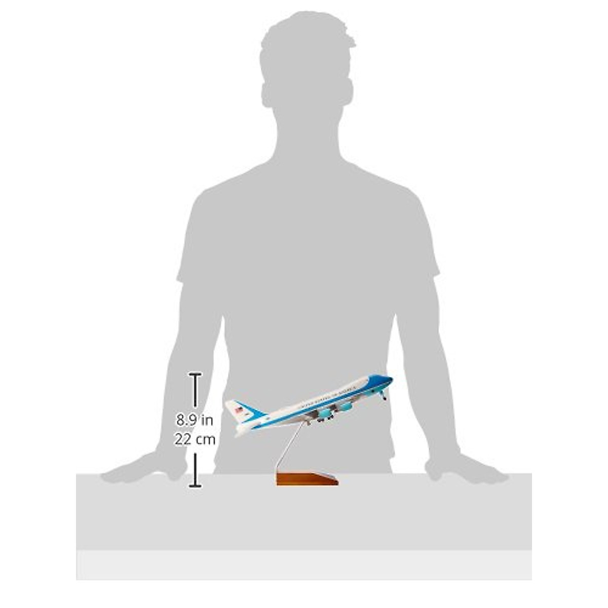 Daron Skymarks Air Force One VC25 with Gear and Wooden Stand Model Kit (1/200 Scale)
