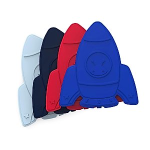 Bentgo Buddies Reusable Ice Packs - Slim Ice Packs for Lunch Boxes, Lunch Bags, and Coolers - Multicolored 4-Pack (Rocket)