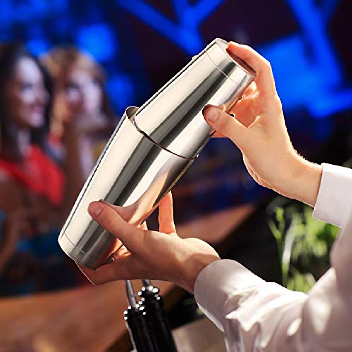 Final Touch 2 Piece Stainless Steel Boston Cocktail Shaker 21oz & 28oz (FTA1843)