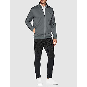 Under Armour Men's Sportstyle Tricot Jacket , Pitch Gray (012)/Black, XX-Large