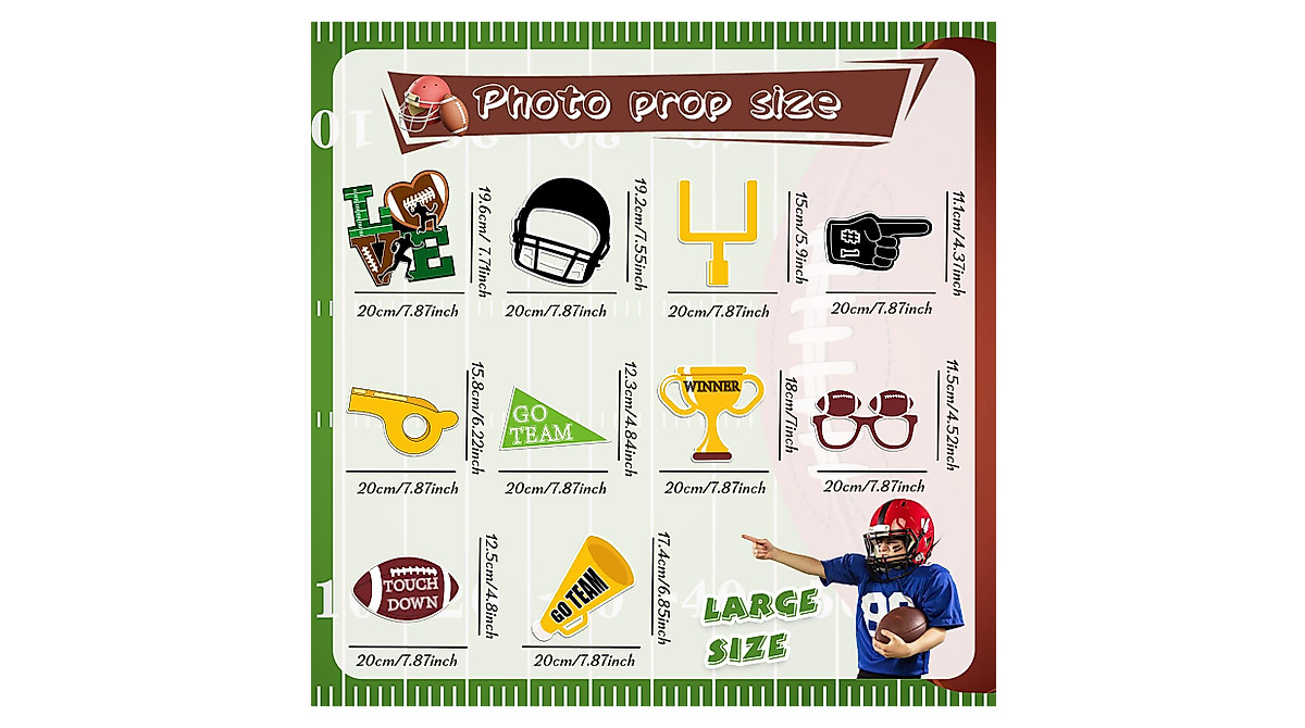 Football Photo Booth Props for Super Bowl Fun