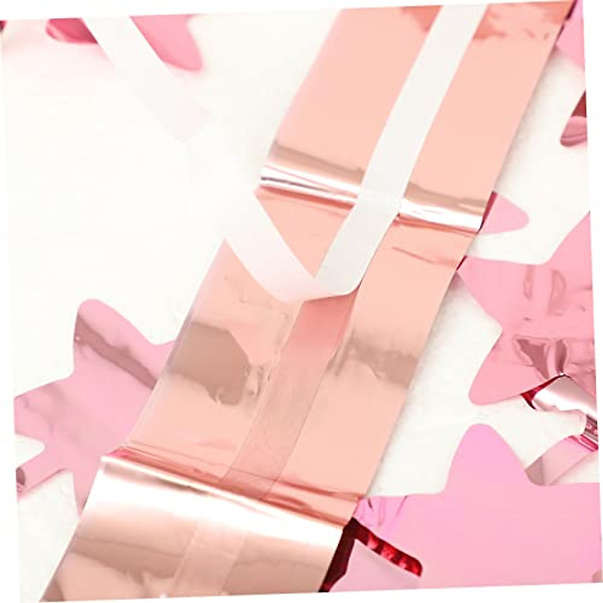 Abaodam 3 Sets Birthday Prop July Silver Twinkle Graduation Curtains Banner Foil Bunting Festival Door Party Metallic of Gold Rose Scene Fringe for Backdrop Decorations Tinsel