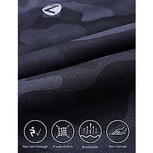 ZUTY 7/8 Workout Leggings for Women High Waisted Leggings with Pockets Squat Proof Yoga Ankle Leggings Plus Size 25" Black camo XS