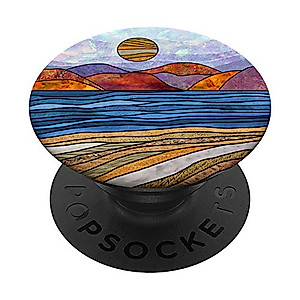 The Sea, The Beach & The Mountains Sun - Happy Nature PopSockets PopGrip: Swappable Grip for Phones & Tablets