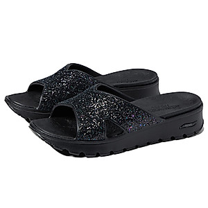 Skechers Foamies Arch Fit FootstepsDazzled Girl Sandal Womens Sandal 7 BM US Black