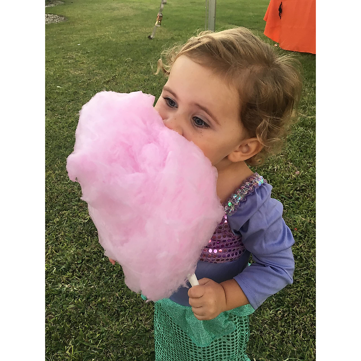 Concession Essentials Cotton Candy Cones- Pack of 100ct Cotton Candy Cones. White Paper Cones (White)