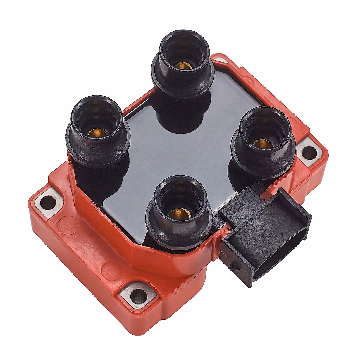 ENA Set of 2 Red Ignition Coil Pack Compatible with Ford Lincoln Mazda Mercury F150 F250 E150 Escort Explorer Mustang Ranger Town Car Expedition Mark B2300 B2500 Tracer Cougar Replacement for FD487