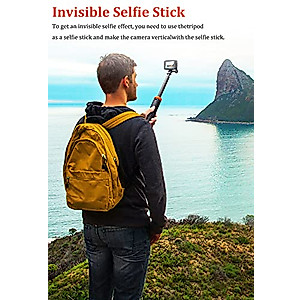 UURig Extendable Gopro Tripod for Insta360 Selfie Stick Gopro Hero 10/9/8/7/6/5 Black/Gopro Max DJI Osmo Action Insta 360 AKASO Action and More Action Camera (T3)