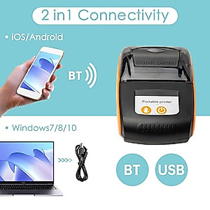 Thermal Receipt Printer MP210 58MM Label Printer Portable Printer for Supermarkets Restaurants Retail Stores