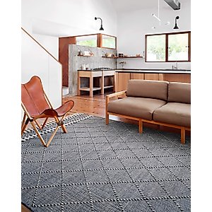 Loloi II Sawyer Collection SAW-02 Navy 18" x 18" Sample Sample Rug