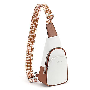 CLUCI Small Sling Bag for Women Crossbody, Faux Leather Trendy Waist Packs with Guitar Strap, Women's Fanny Packs