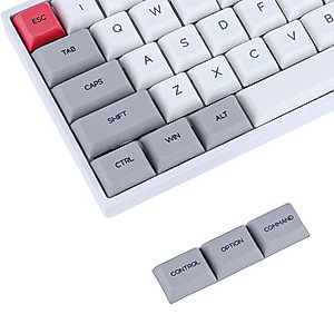 EPOMAKER SK66S 60% Keys Bluetooth 5.1 Wireless Wired Dual Mode Gateron Optical Mechanical Gaming Keyboard with RGB Backlight and PBT Heat Sublimation Keycaps (Gateron Optical Red, Grey White)