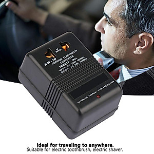 YWBL-WH Travel Plug Power Adapter 70 Watts Voltage Converter 220V to 110V Step Down Voltage Converter Power Transformer 70W CN Plug for Hair Dryer Steam Iron Laptop Cell Phone