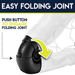 Franklin Sports Kids Mini Soccer Goal Set - Backyard/Indoor Mini Net and Ball with Pump - 22" x 17" Goal Size, White/Black