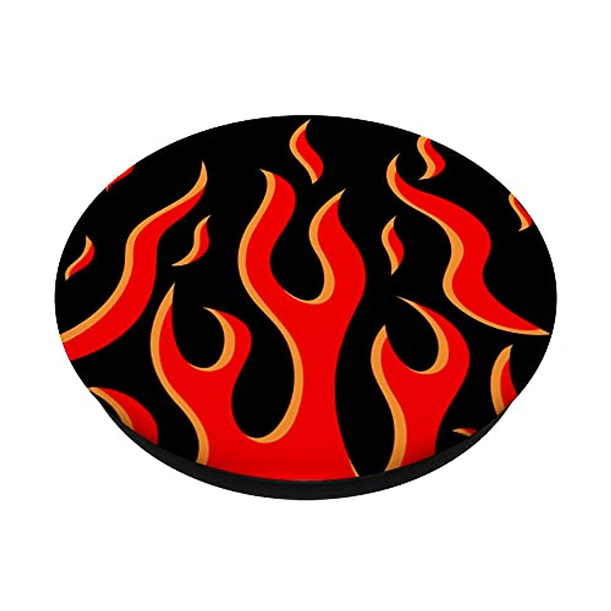 Y2K Red Flame Fire Pattern Psychedelic Aesthetic Phone PopSockets Swappable PopGrip