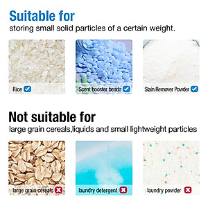 Conworld Laundry Detergent Dispenser, Wall Mounted Laundry Beads Dispenser for Scent Booster Beads, Stain Remover Powder, Bath Salts, Rice, Beans Grain and Dry Food, Laundry Scent Booster Container