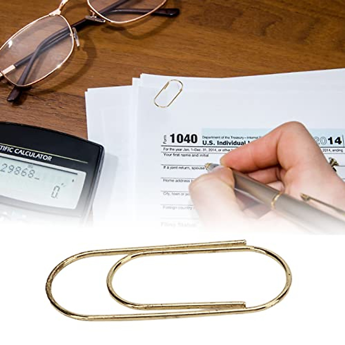 100Pcs Cute Paper Clips Bookmark Marking Document Organizing Clip Electroplating Process Gold Paper Clips for Home(Crown Modeling)