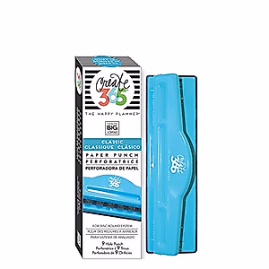 me & my BIG ideas Punch - The Happy Planner Scrapbooking Supplies - 9 Hole Paper Punch For Disc-Bound Planners - Punch Your Own Paper To Include In Your Planner - Classic Size