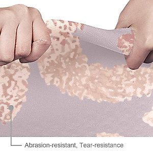 Siebzeh Fit Yoga Mat Rose Gold Leopard Skin 6mm Eco Friendly Rubber Health&Fitness Slip-Resistant Mat for All Types of Exercise, Yoga, and Pilates (72" x 24" x 6mm Thick)